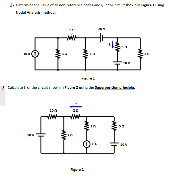 Solved 1- Determine the value of all non-reference nodes and | Chegg.com