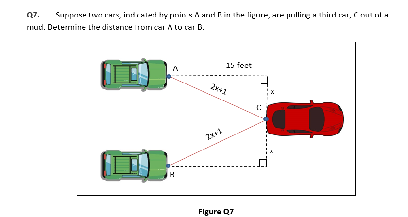Solved Q7. Suppose two cars, indicated by points A and B in | Chegg.com