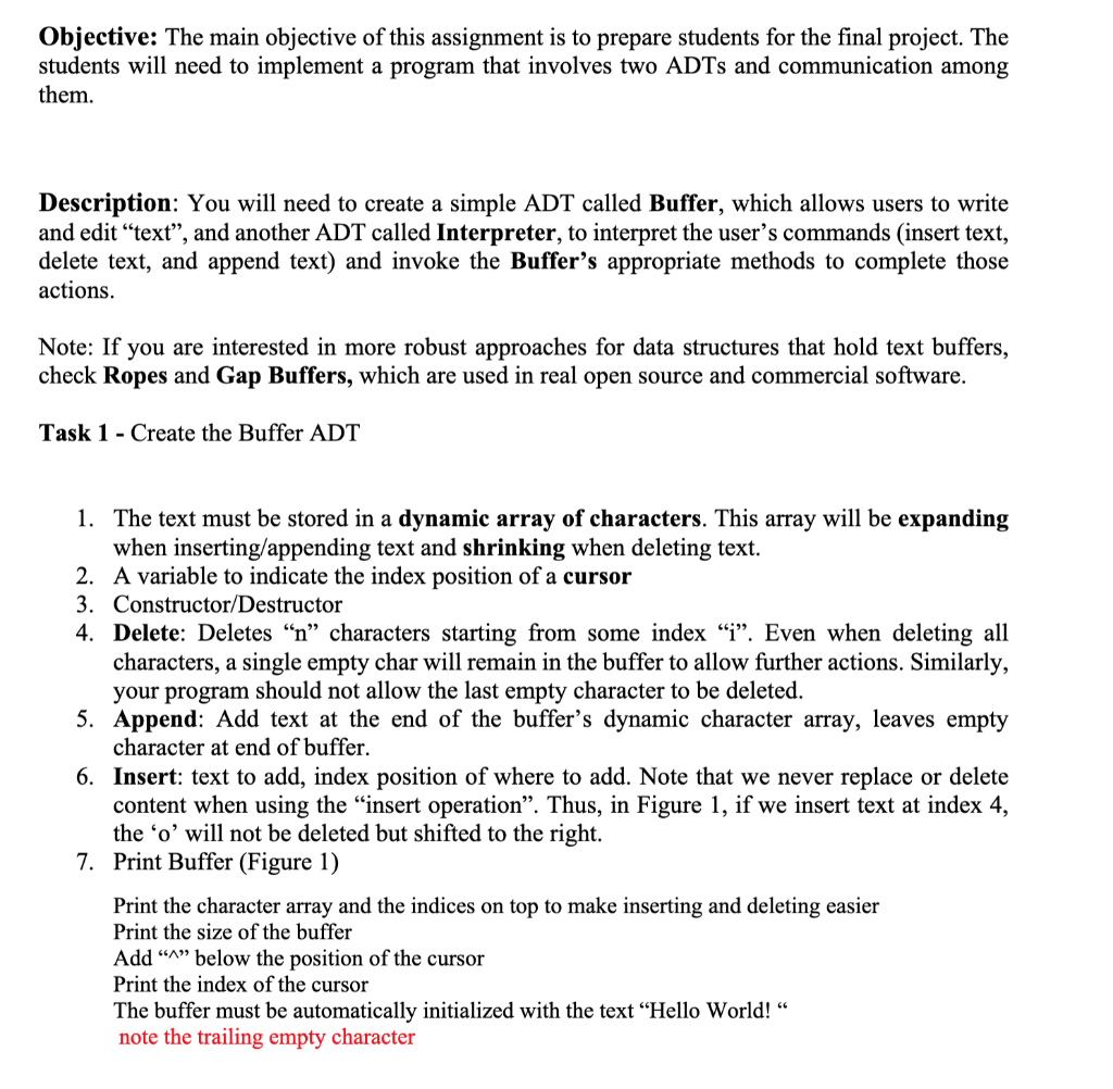 Solved Objective: The main objective of this assignment is | Chegg.com