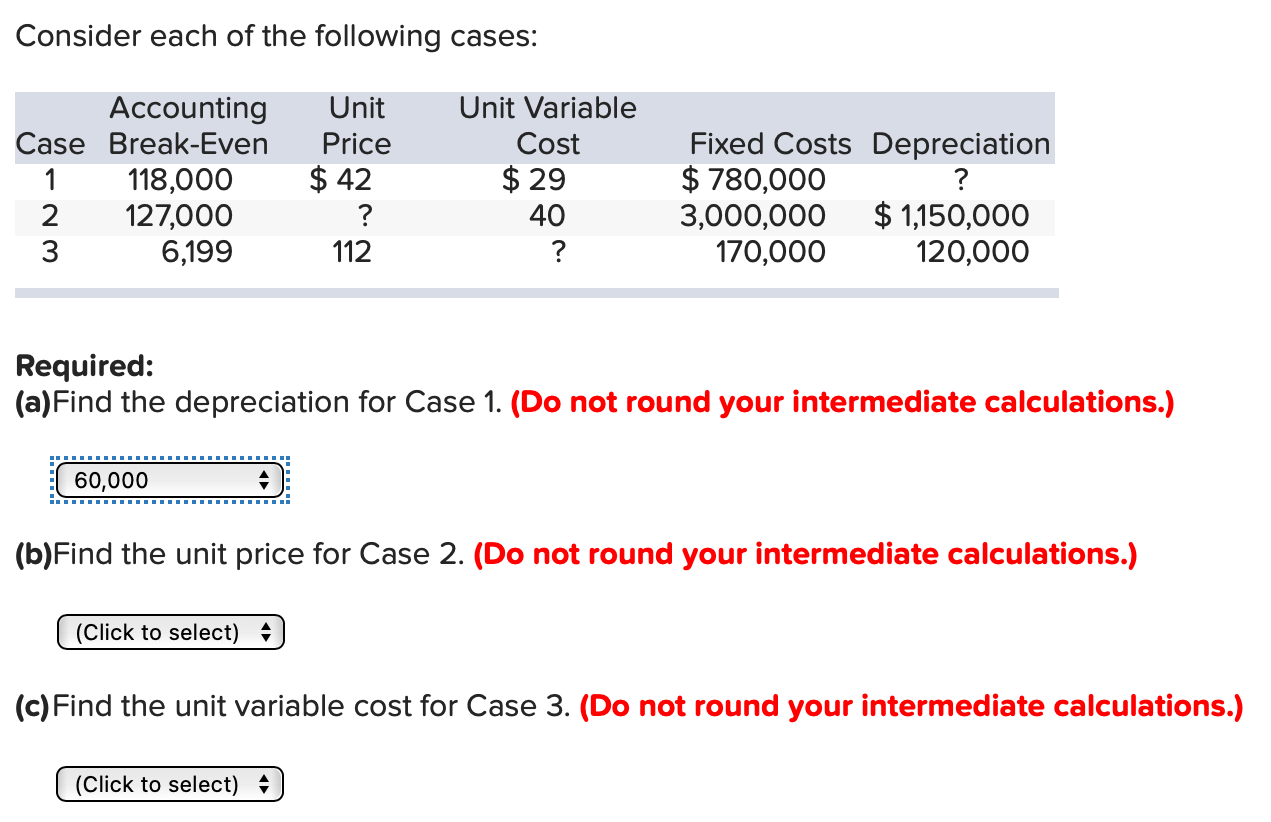 Solved Consider each of the following cases: Accounting Unit | Chegg.com