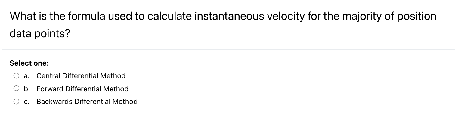 Solved What is the formula used to calculate instantaneous | Chegg.com