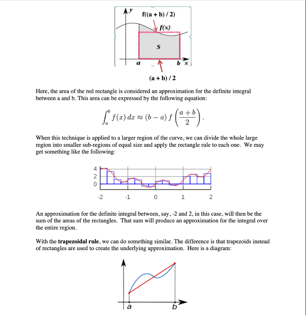 Program – Numerical Integration Introduction For this | Chegg.com