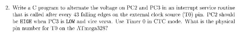 The topic is Timer / Counter0 for microcontrollers | Chegg.com