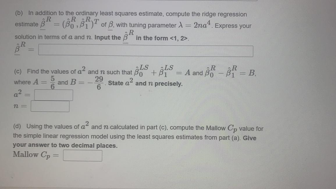 Consider the simple linear regression model yi = Bo + | Chegg.com