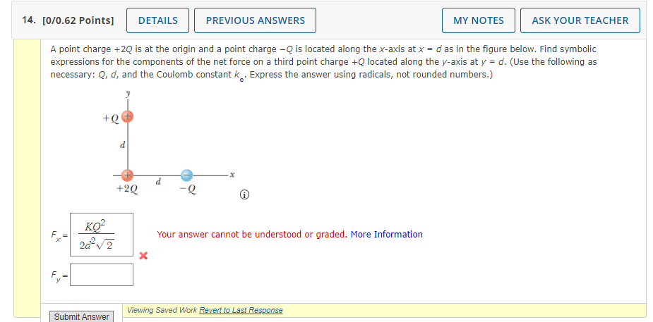 Solved A point charge +2Q is at the origin and a point | Chegg.com