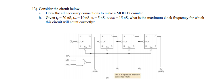 Solved 13) Consider the circuit below: a. Draw the all | Chegg.com