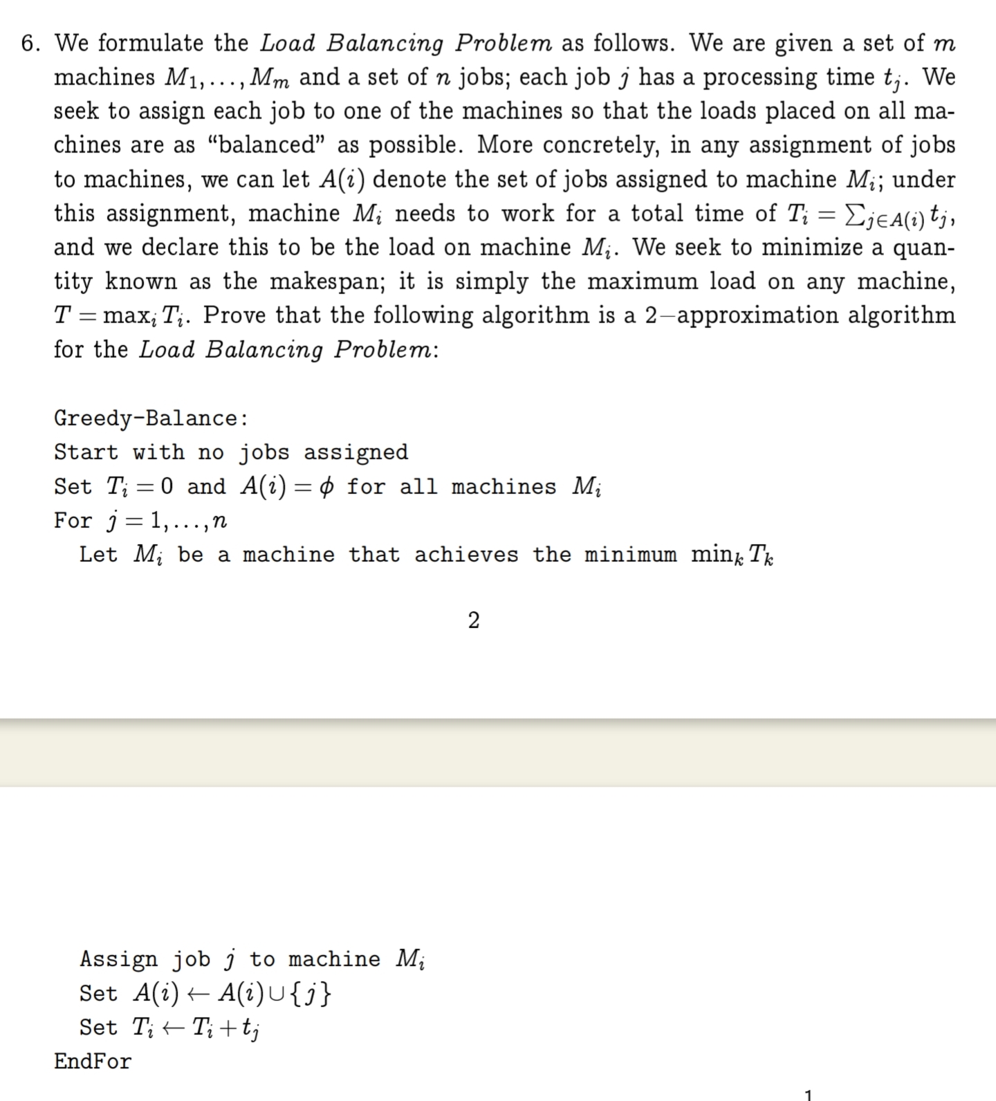 Solved We ﻿formulate the Load Balancing Problem as ﻿follows. | Chegg.com