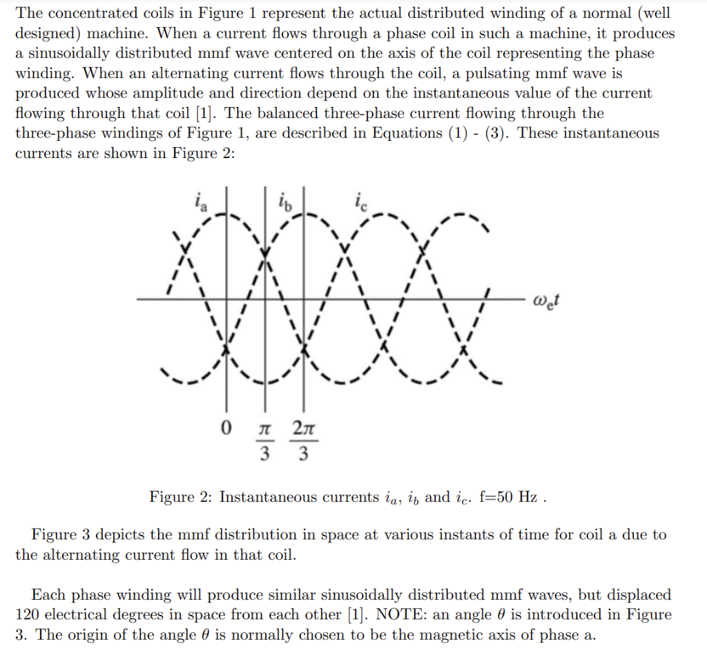 Solved The Figure 1 depicts a simple three phase AC machine | Chegg.com