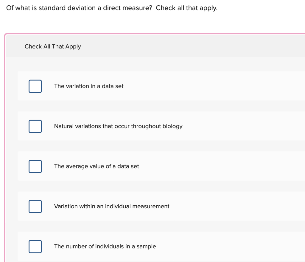 Solved Of what is standard deviation a direct measure? | Chegg.com