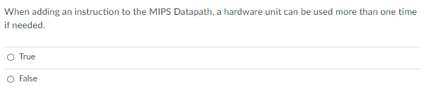 Solved When adding an instruction to the MIPS Datapath, a | Chegg.com
