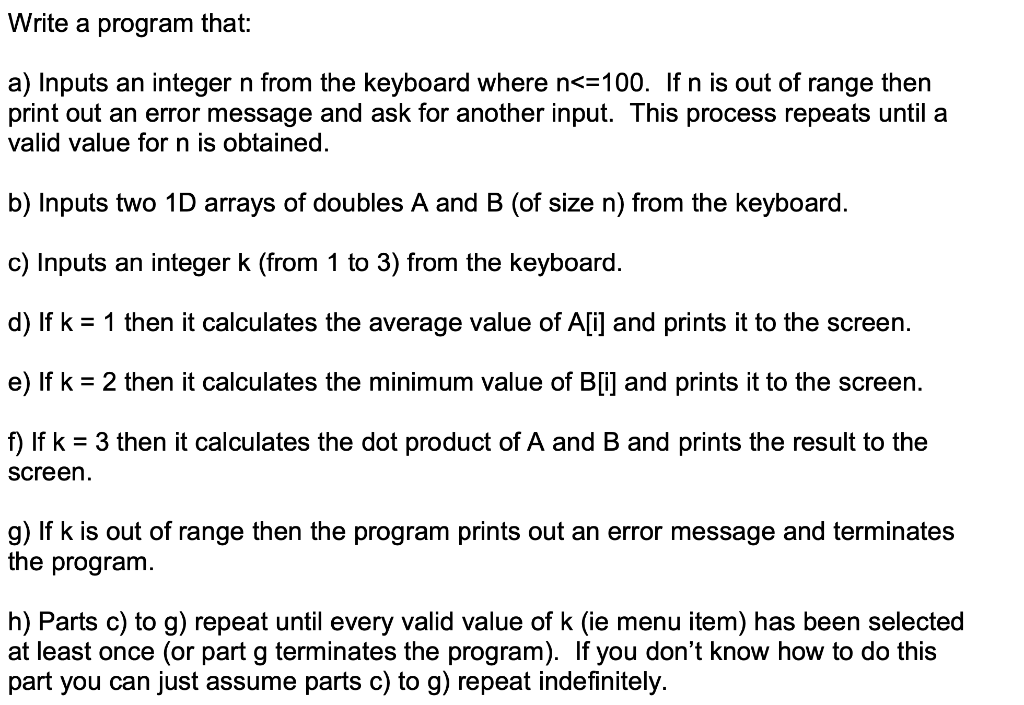 Solved Write A Program That A Inputs An Integer N From The