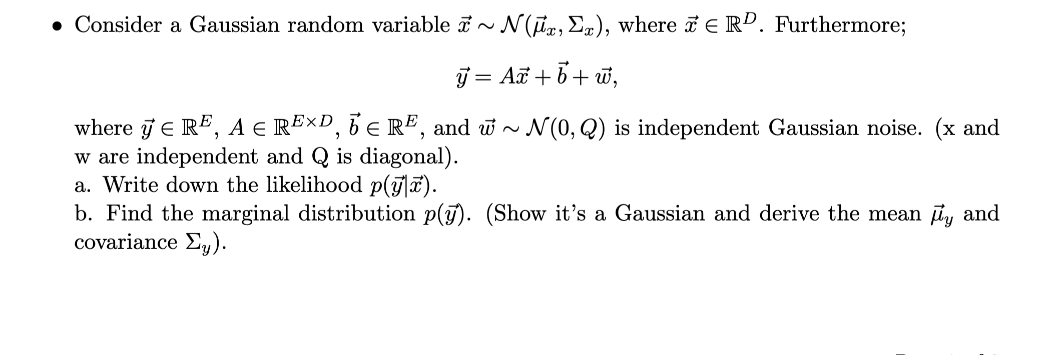 Solved • Consider a Gaussian random variable ã ~ N(ūz, 2x), | Chegg.com