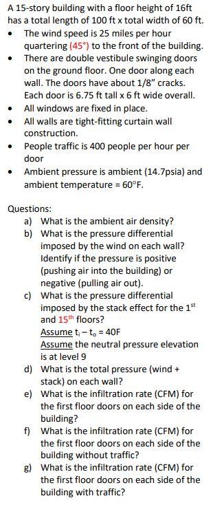 Solved This is an HVAC question from a MECHANICAL | Chegg.com