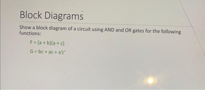 Solved Show a block diagram of a circuit using AND and OR | Chegg.com