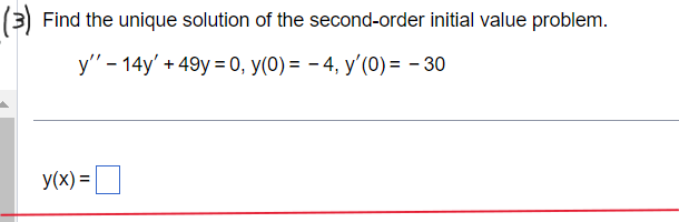 Solved Find the unique solution of the second-order initial | Chegg.com