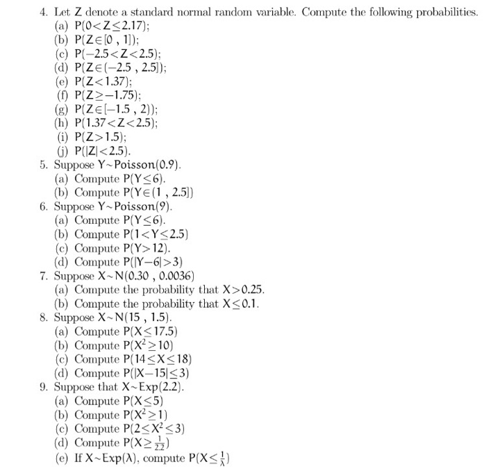 Solved Let Z denote a standard normal random variable. | Chegg.com
