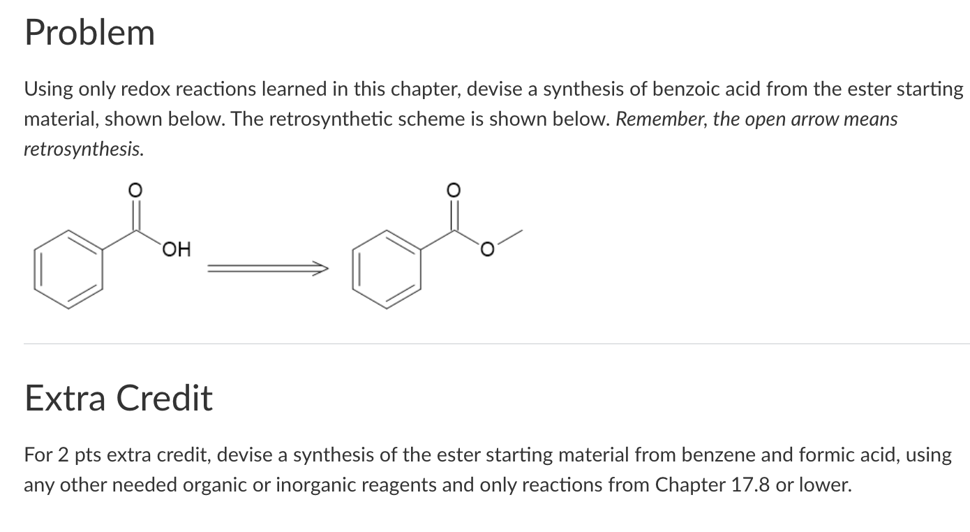 Solved Problem Using only redox reactions learned in this | Chegg.com