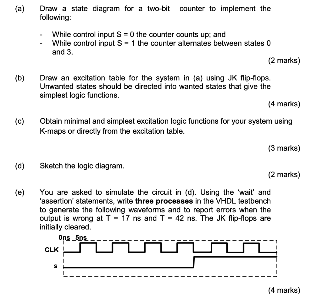 Solved (a) counter to implement the Draw a state diagram for | Chegg.com
