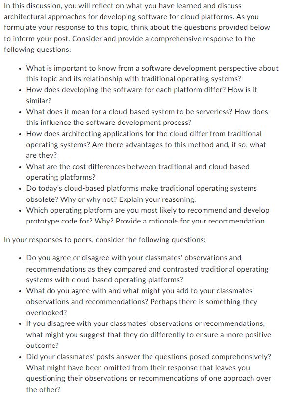 Solved In this discussion, you will reflect on what you have | Chegg.com