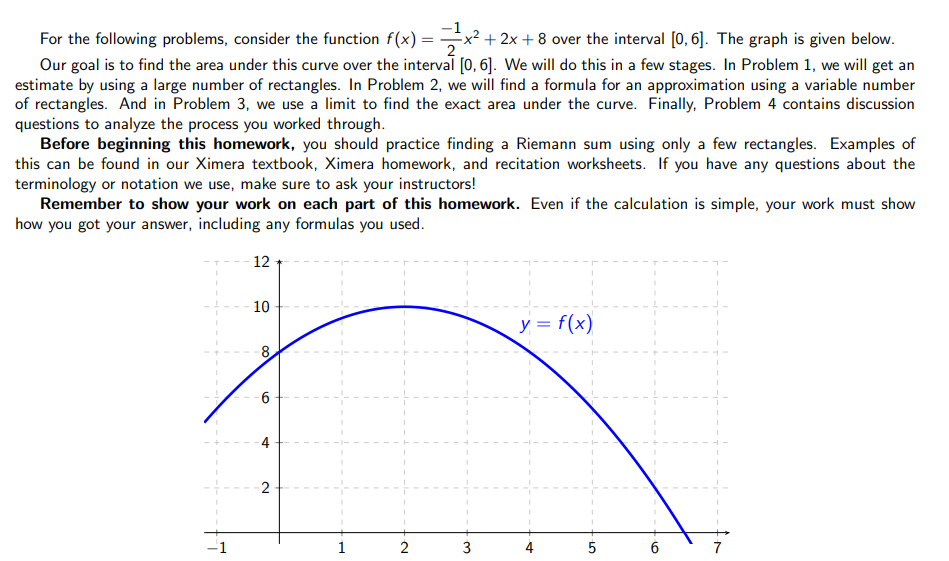 Solved For the following problems, consider the function | Chegg.com