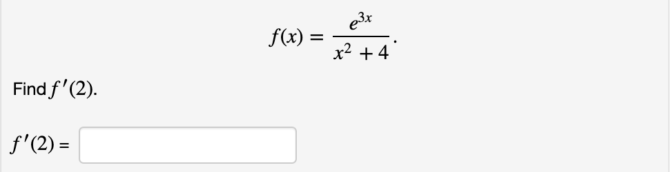 Solved (1 point) Let f(x) = 7eX+2 +65. f(0) = (1 point) A | Chegg.com