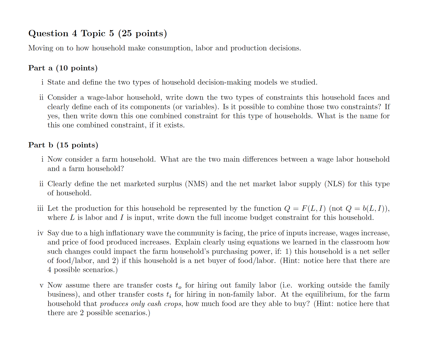 Solved Question 4 ﻿Topic 5 ( 25 ﻿points)Moving on to how | Chegg.com
