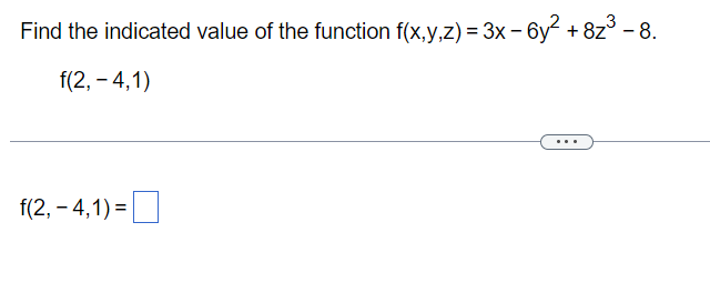 Solved Find The Indicated Value Of The Function