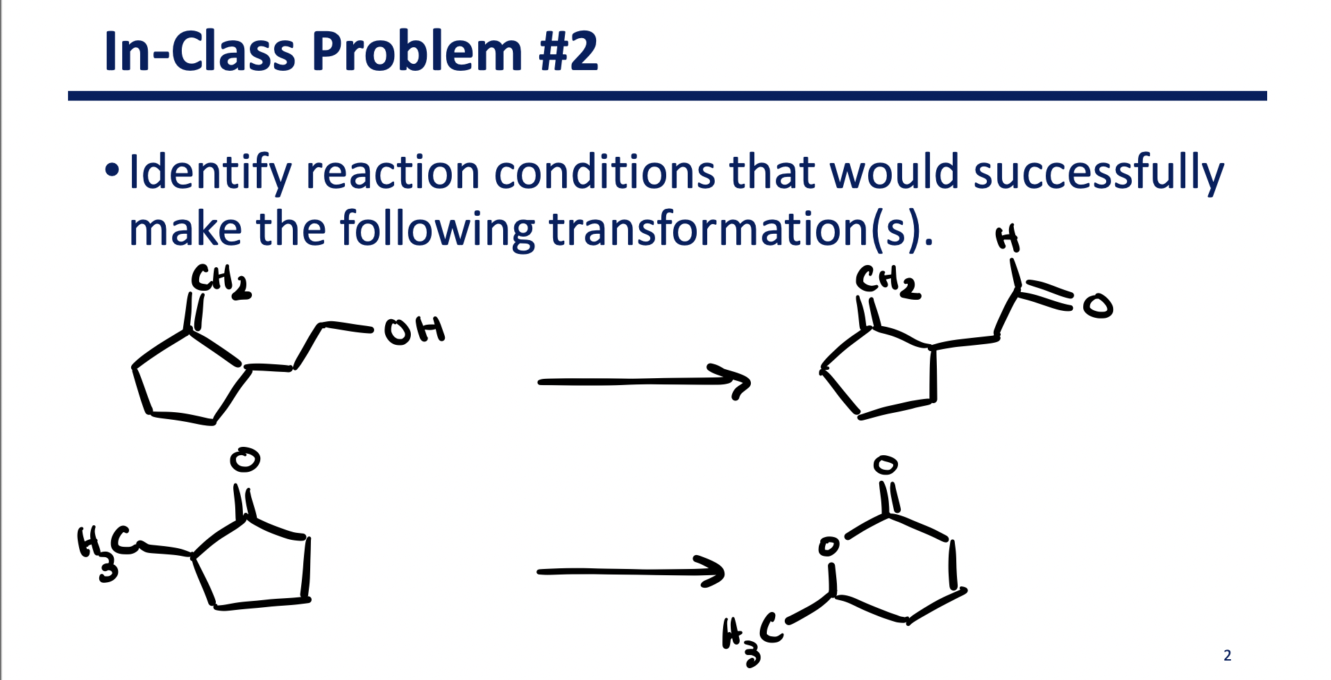Solved In-Class Problem #1 Predict the product(s) of the | Chegg.com