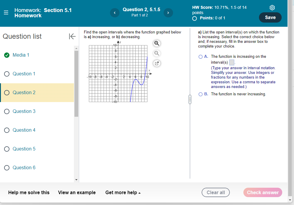 Solved ≡ Homework Section 5 1 Homework Question 2 5 1 5