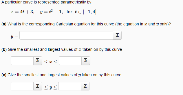 Solved A particular curve is represented parametrically by 1 | Chegg.com