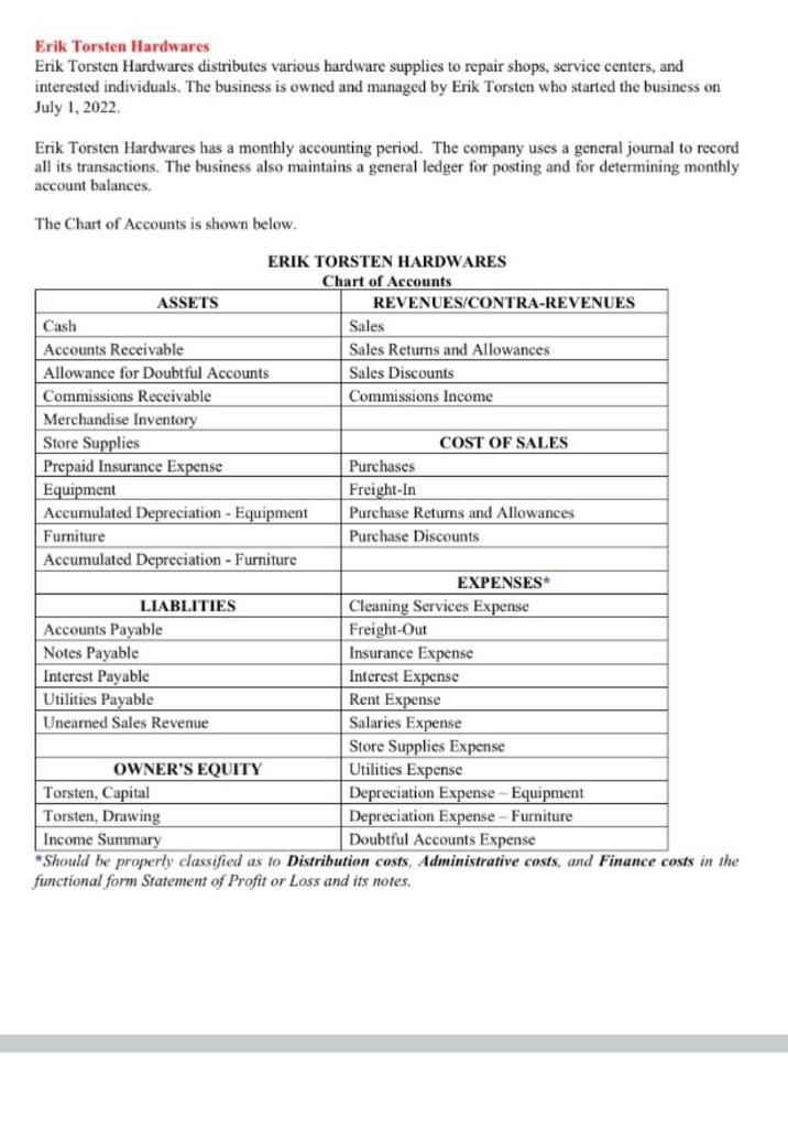 Erik Torsten Hardwares Erik Torsten Hardwares | Chegg.com