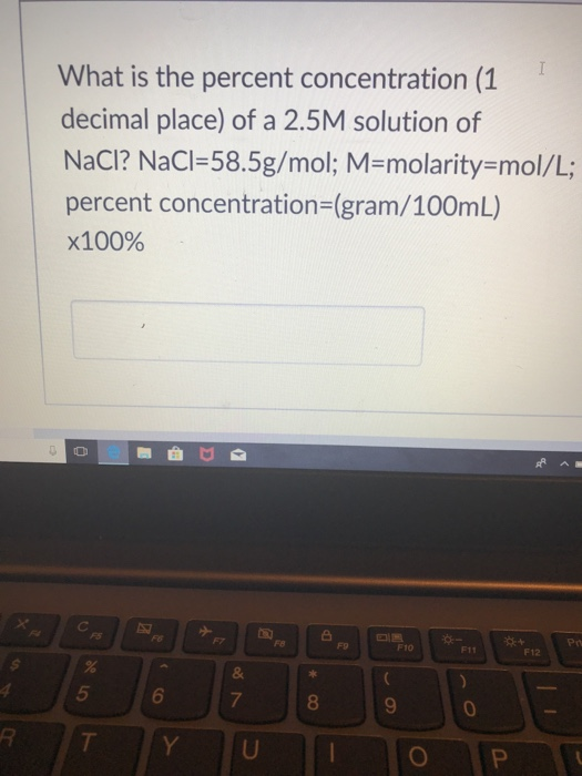 Solved What is the percent concentration (1 decimal place) | Chegg.com