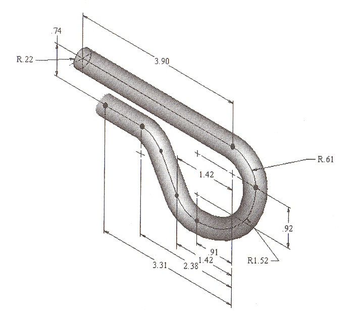 Solved 2 – Create the object (Clip) using SolidWorks, use | Chegg.com