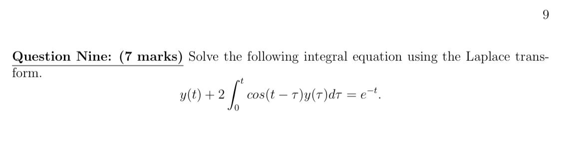Solved Question Six: (5 marks) Solve the following integral | Chegg.com Solved Question Six: (5 marks) Solve the following integral | Chegg.com