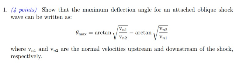 1. (4 points) Show that the maximum deflection angle | Chegg.com