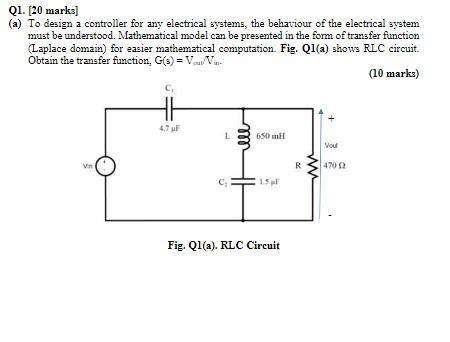 Solved Q1. [20 marks) (a) To design a controller for any | Chegg.com
