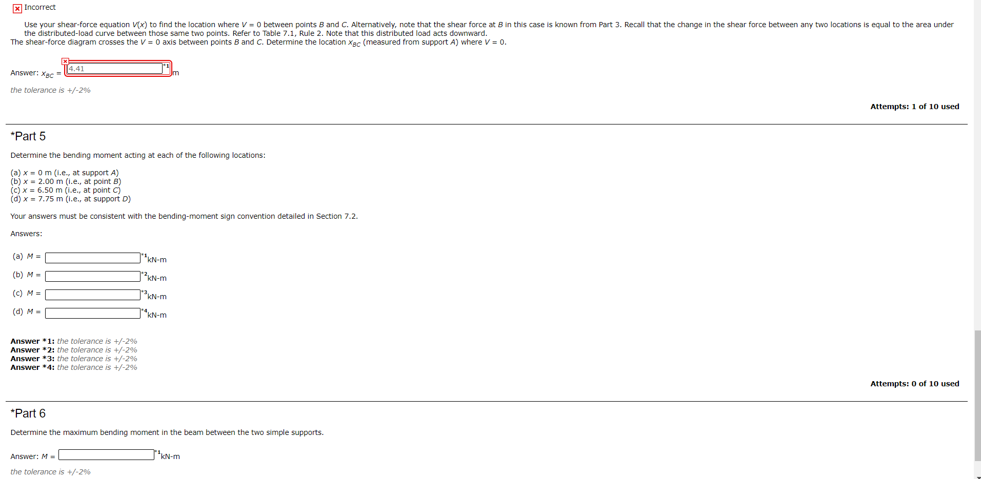 Solved *Part 1 Correct Use discontinuity functions to | Chegg.com