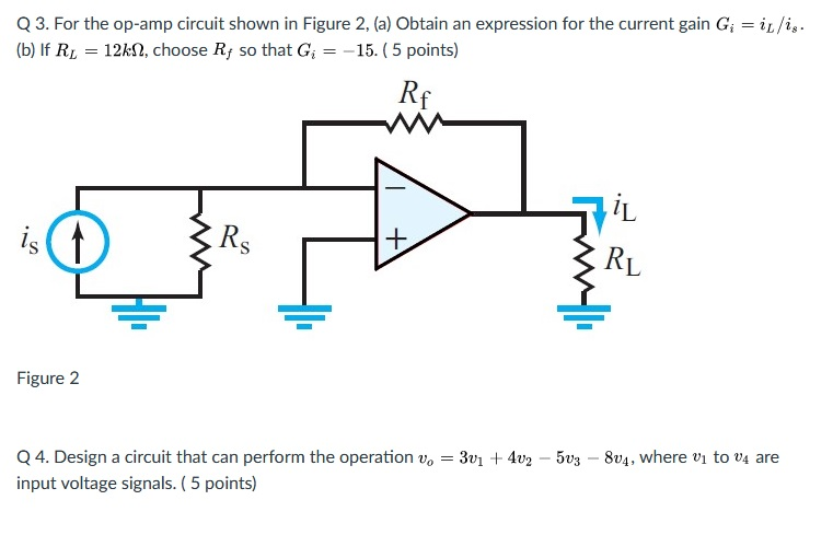 Solved This is for Circuit Analysis. Op-amp circuit. Please | Chegg.com