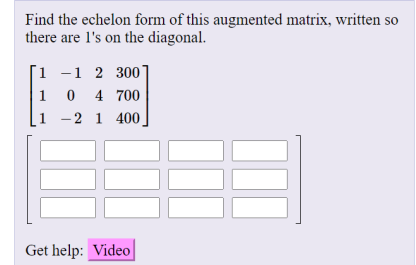 Solved Find the echelon form of this augmented matrix, | Chegg.com
