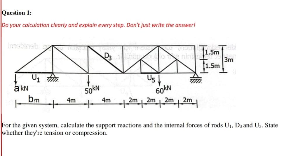 Solved For the given system, calculate the support reactions | Chegg.com