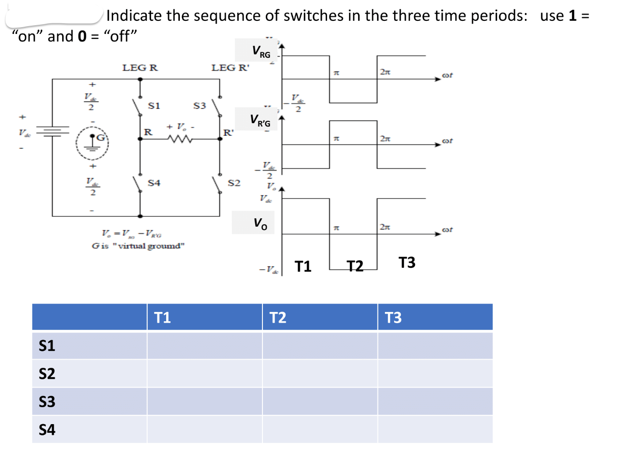 Solved = Indicate the sequence of switches in the three time | Chegg.com