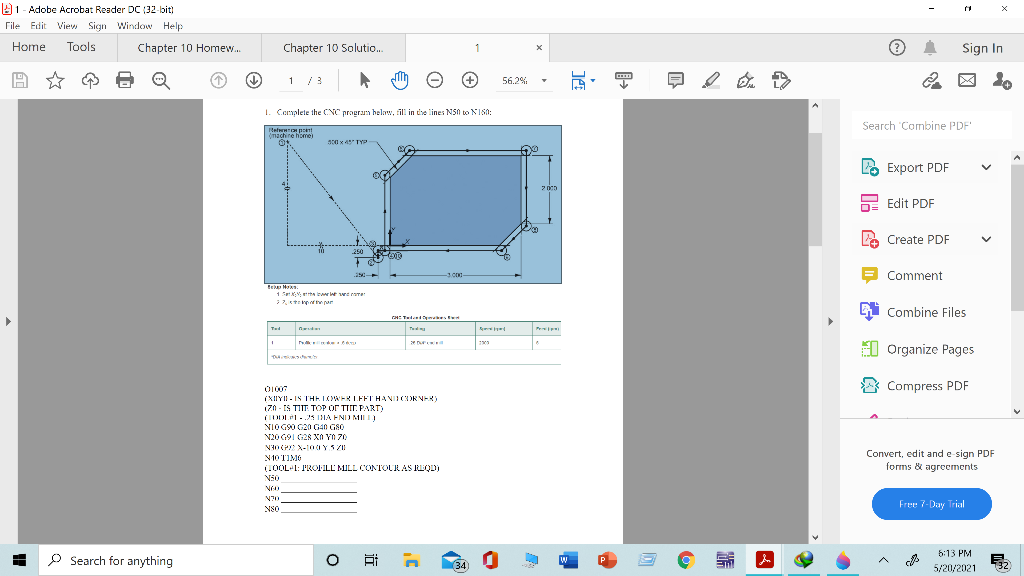 1 - Adobe Acrobat Reader DC (32-bit) rile Edit View | Chegg.com