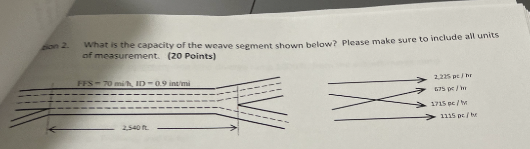 Solved Aon 2. ﻿What is the capacity of the weave segment | Chegg.com