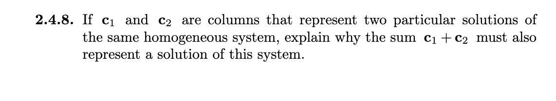 Solved 4.8. If c1 and c2 are columns that represent two | Chegg.com