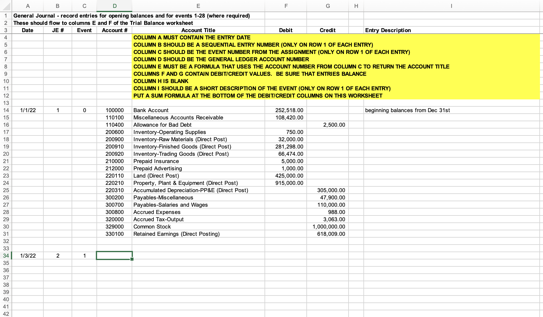 Assignment Overview 1. Download the Excel template | Chegg.com