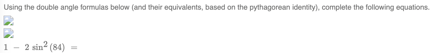 Solved Using the double angle formulas below (and their | Chegg.com