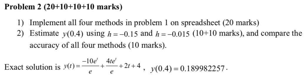 Problem 2 20101010 Marks 1 Implement All Four 