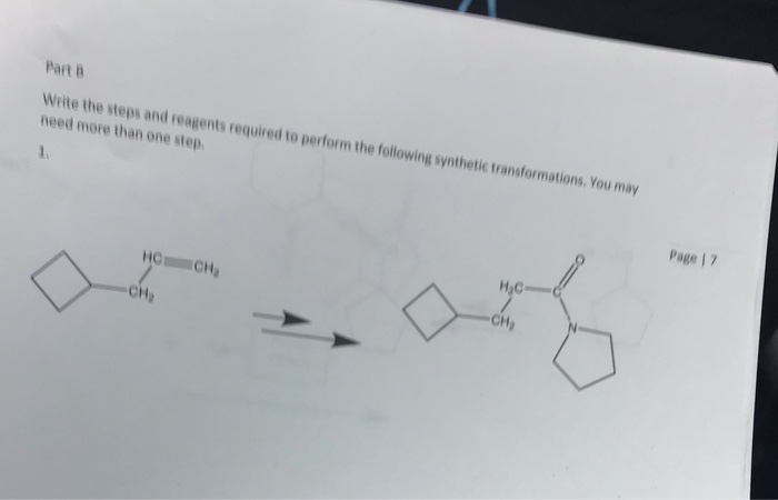 Solved Part a Write the steps and reagents required to | Chegg.com