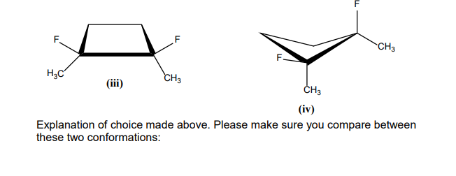 Solved For each pair, choose the most stable conformation. | Chegg.com
