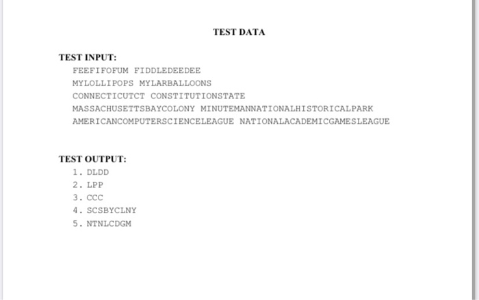 Solved PROBLEM: Given 2 strings with all capital letters, | Chegg.com